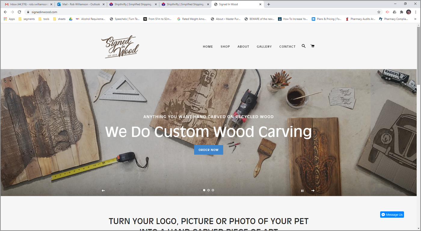 Signed In Wood Case Study - Ship Thrifty Resources